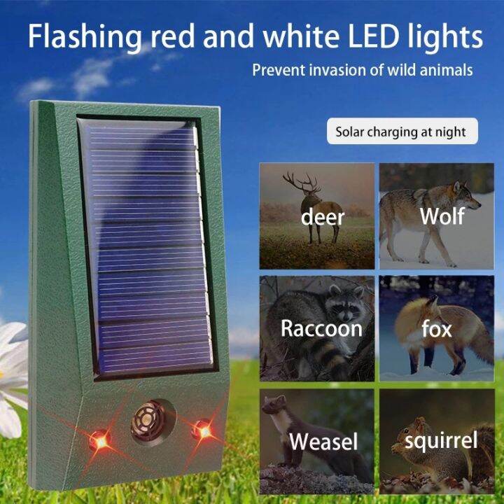 Solar Ultrasonic Bird Insect Repellent Device Alarm With Motion Strobe ...