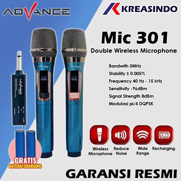 ADVANCE MIC301 / MIC-301 Double Mic Wireless Microphone | Lazada Indonesia ADVANCE MIC301 / MIC-301 Double Mic Wireless Microphone | Lazada Indonesia