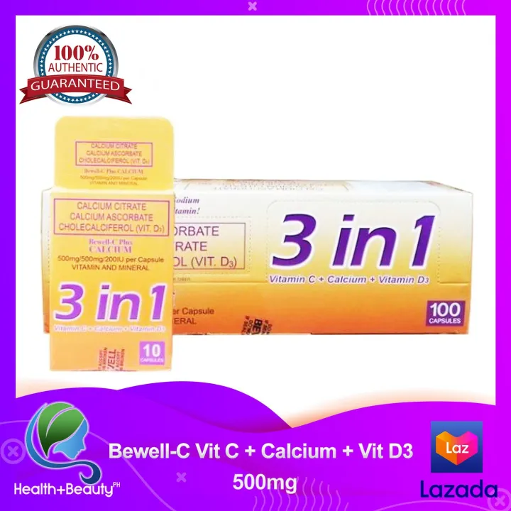 Bewell-C 3 in 1 Vitamin C Plus Calcium and Vitamin D3 500mg | Lazada PH