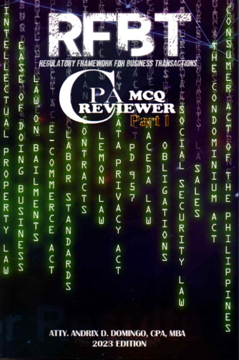 RFBT CPA Reviewer Part 1 (2023 Edition) by Atty. Andrix Domingo (Paper ...