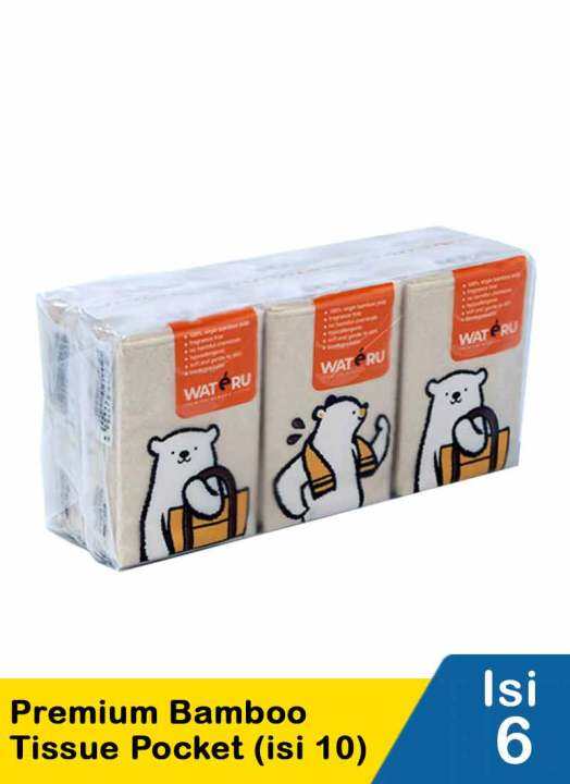 Wateru Premium Bamboo Tissue Tisu Bambu - Pocket 6 x 10 sheets | Lazada ...