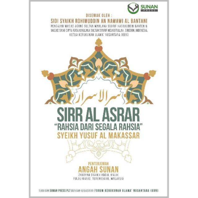Sirr Al Asrar- Syaikh Yusuf Al Makassar - TAUHID SUFI | Lazada