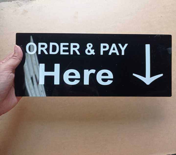 SIGN BOARD ORDER & PAY HERE | SIGNAGE PESAN BAYAR DISINI | Lazada Indonesia