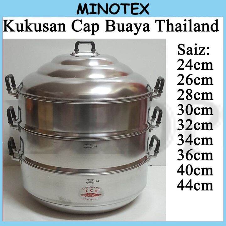 36cm Kukusan Cap Buaya Thailand / Crocodile Steamer / Periuk Kukus ...