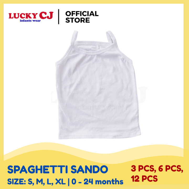 Lucky CJ Spaghetti Sando for Babies | Plain White | 3, 6, 12 pcs ...