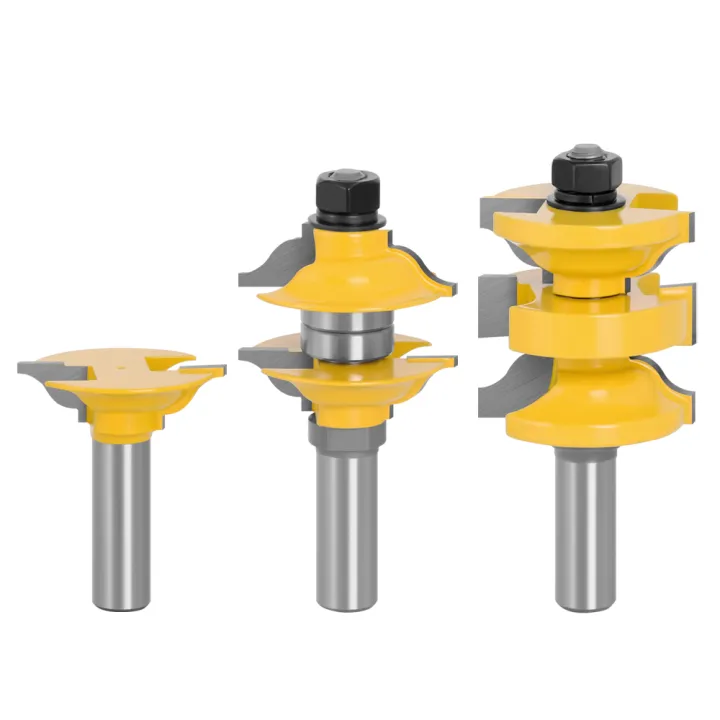 LAVIE 3pcs 12mm 1/2 Shank Entry Interior Tenon Door Router Bit Set Ogee ...