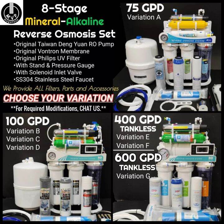 Reverse Osmosis Set with Taiwan DengYuan RO Pump & Original Vontron ...