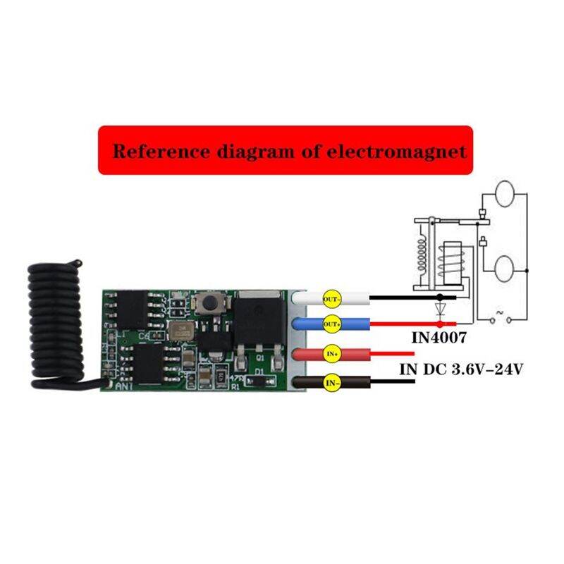 433Mhz DC3.6-24V 1CH LED Lamp Controller Mini Receiver Mini Relay ...