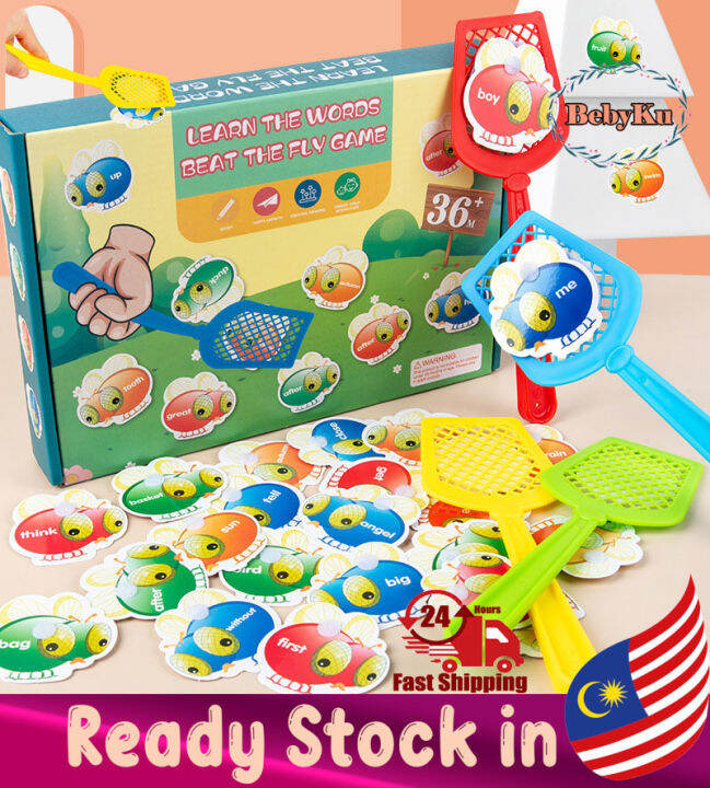 Babyku Fly Swat Game Word sighting game English Words Cards Early ...