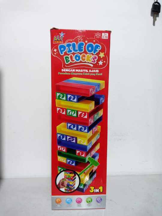 mainan interaktif balok mainan balok susun | Lazada Indonesia