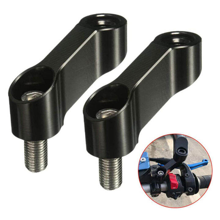Sawu Universal Aluminum 10mm Motorcycle Rearview Mirror Mounting Riser