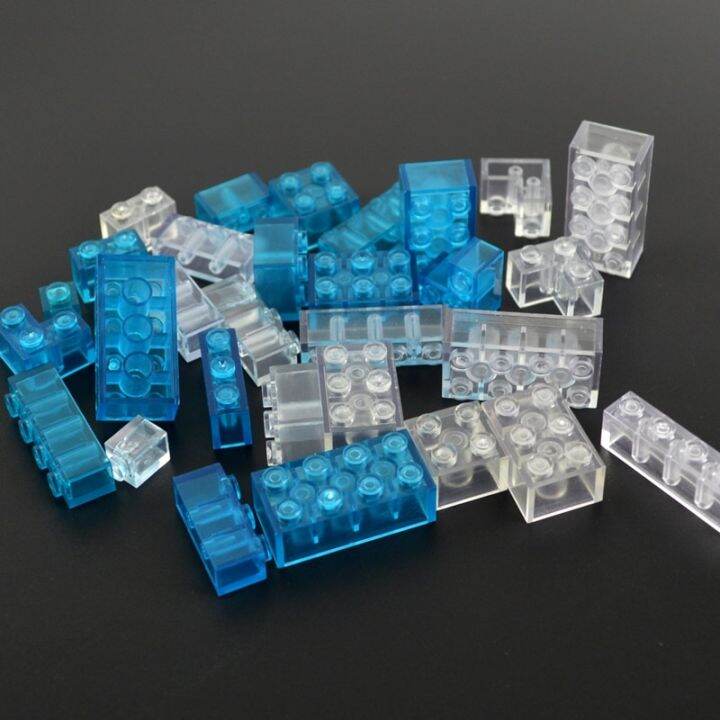 MOC Transparent Blue Thick Building Block Construction White Brick ...