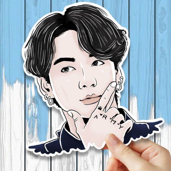 BTS Waterproof Vinyl Sticker Suga V RM Jungkook Jimin Jin | Lazada PH
