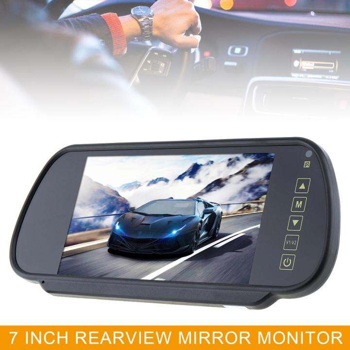 7 Inch 16:9 2-Channel Car Video Input RGB Digital Display Rear View VCR ...