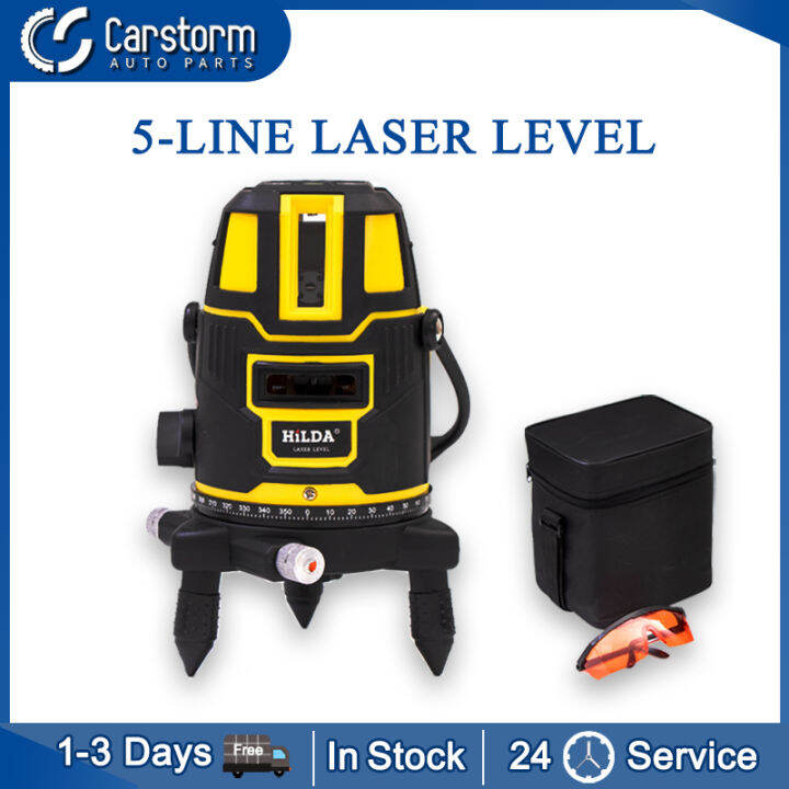5 Line Laser Measurement Tool Red Beam Infrared Laser 360 ° Light Self ...