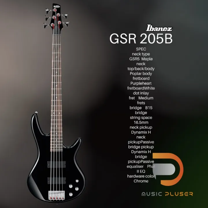 กีตาร์เบสไฟฟ้า Ibanez GSR205-BKN (5 Strings) งานดีๆจากแบรนด์ดัง พร้อม ...