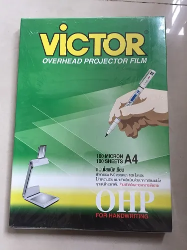 แผ่นใส เขียน Victor 100 ไมครอน A4 (แพ็ค100แผ่น) วิคเตอร์ | Lazada.co.th