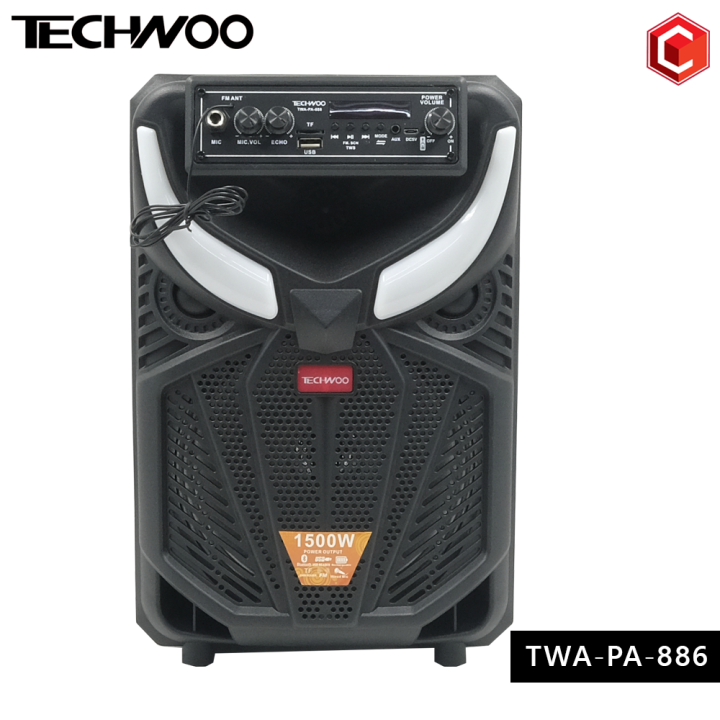 Wireless Portable Bluetooth Speaker 8" LED Lights FM/AM AUX/TF/TWS ...