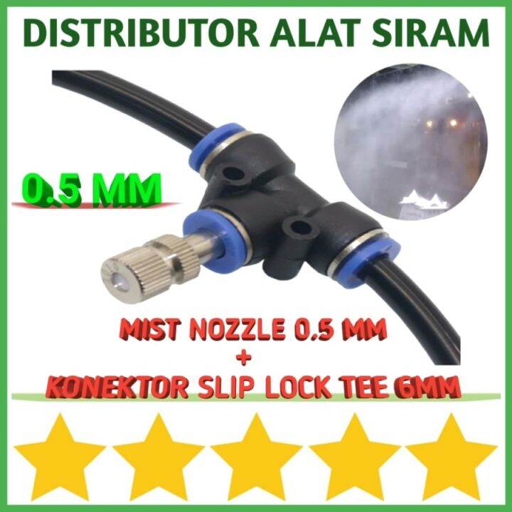 MIST NOZZLE 0.5MM MISTING HEAD SPRAYER SPUYER SPRAY FOGGER + SLIP LOCK ...