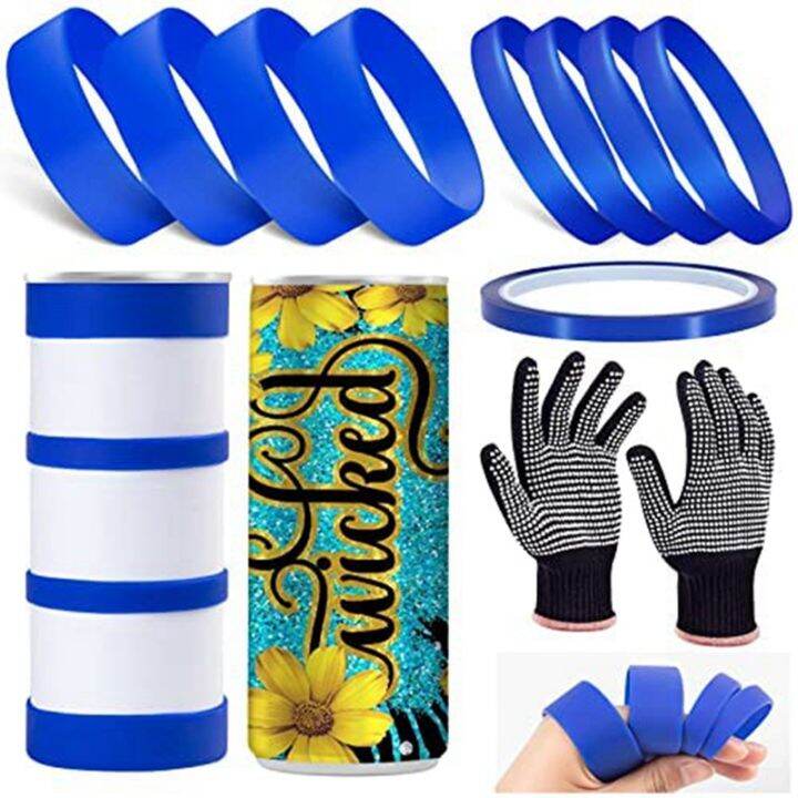 Silicone Bands for Sublimation Tumbler,2 Sizes Tight-Fitting,Prevent ...