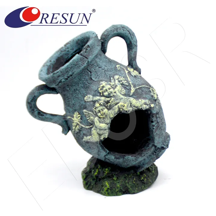 Resun CH-8562B ANGEL FACE GOLLIPOT Poly-resin Resin Aquarium Ornament ...