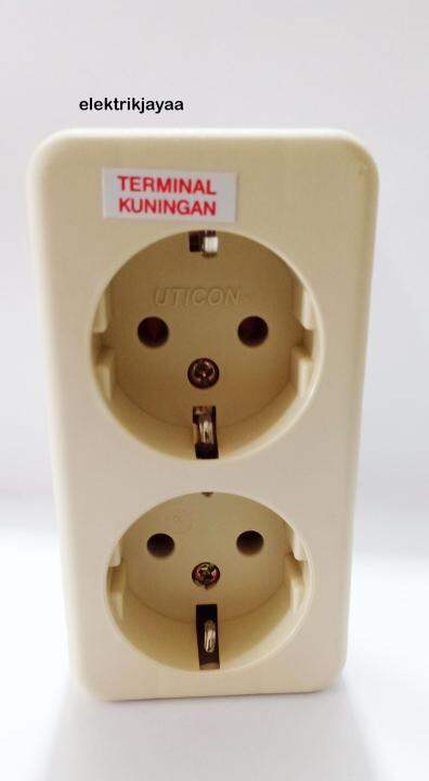 Stop kontak / colokan 2 lubang berkualitas UTICON - elektrikjaya ...