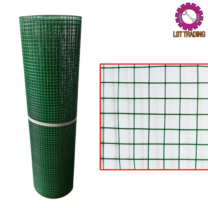 [READY STOCKS] GREEN PVC COATED MESH NETTING 1/2" X 1/2" X 3 FEET WIDTH ...