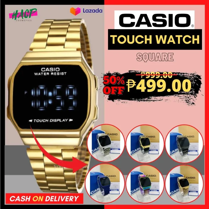 Casio Water Resist Digital Touch Square Time Japan Quality Vintage ...