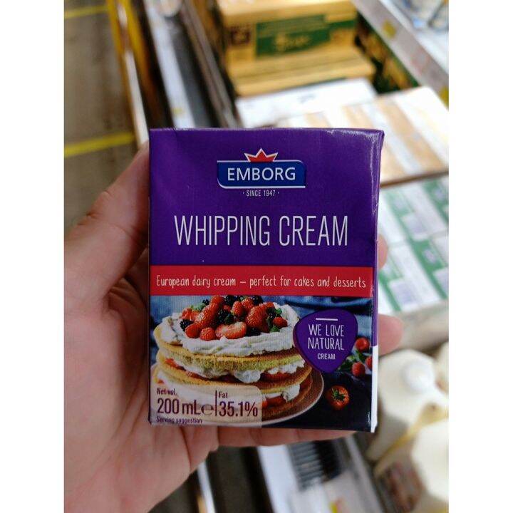 อาหารนำเข้า🌀 Whipping Cream Emborg UHT WHIPPING CREAM 200ML | Lazada.co.th