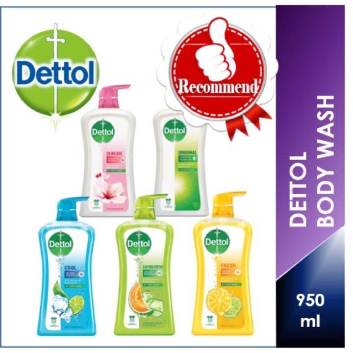 Dettol Antibacterial Body Wash Shower Gel 950ml And Refill 850ml [price