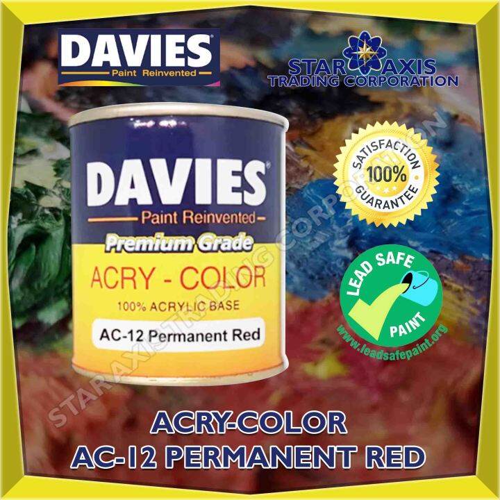 DAVIES PREMIUM GRADE ACRY-COLOR 100% ACRYLIC BASED WHITE BASED PAINT AC ...