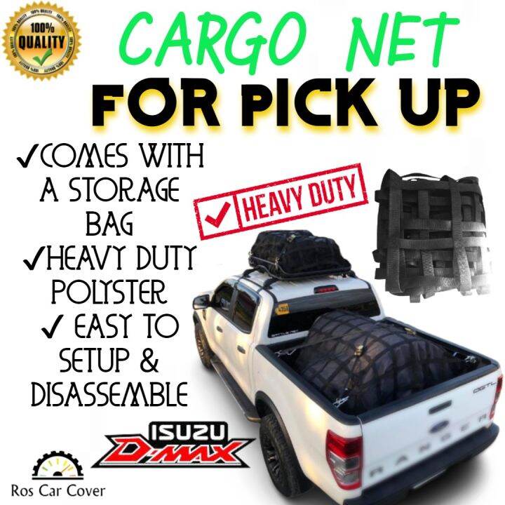 Pick Up Cargo Net For: Isuzu Dmax With Free Storage Bag And Foam ...