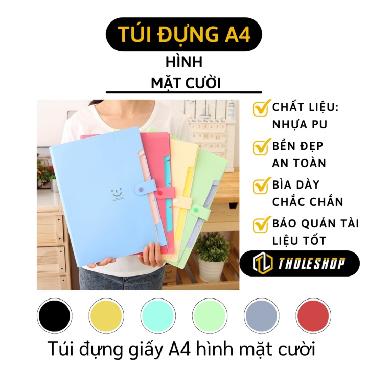 Bìa kẹp tài liệu A4 - Túi đựng giấy A4 hình mặt cười - Túi hóa đơn ...