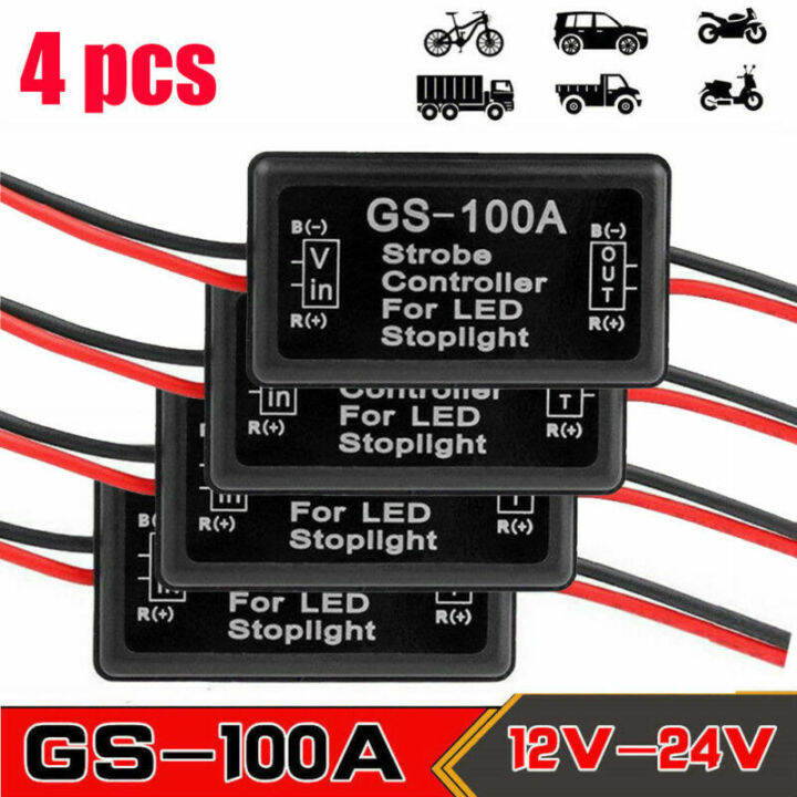 4 Pcs GS-100A Flash Strobe Pengawal Modul Flasher untuk Led Brek Ekor ... 4 Pcs GS-100A Flash Strobe Pengawal Modul Flasher untuk Led Brek Ekor ...