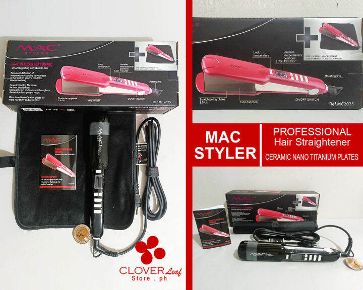 MAC styler Nano Plates Ceramic Black Hair Iron MC2025 | Lazada PH