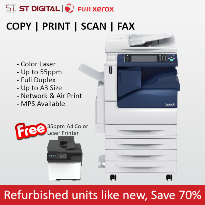Fuji Xerox Fujifilm Refurbished ApeosPort-V C5575 A3 Colour Multifunction Copier Photocopier ...