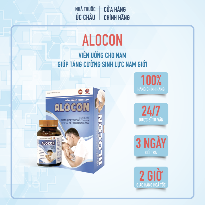 Alocon Nam Viên Uống Tăng Khả Năng Thụ Thai Chính Hãng Vạn Tam Giúp Bổ ...