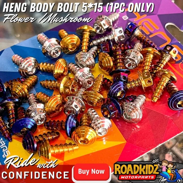 HENG BODY BOLT FLOWER TYPE MUSHROOM TYPE 5x15 (1pc) | Lazada PH