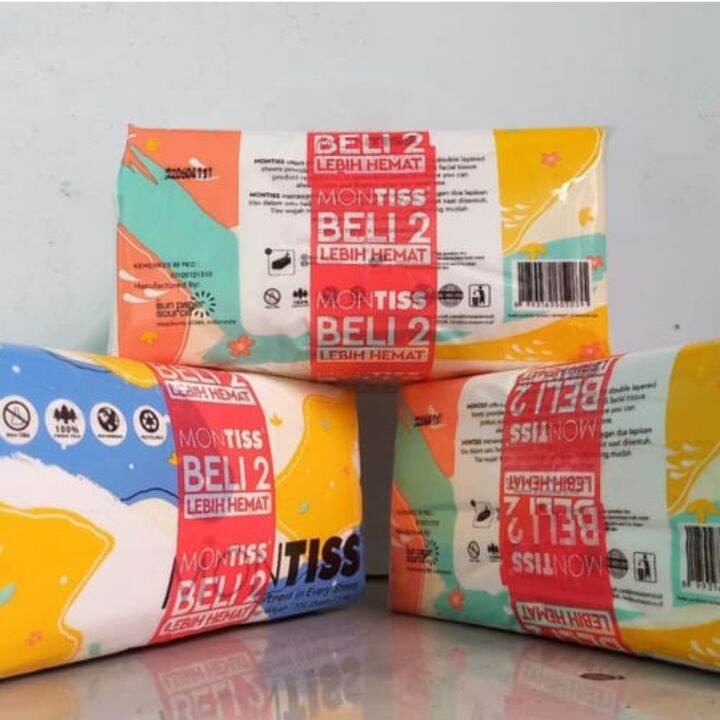 TISSUE MONTISS 200 SHET/2PLY 2 BANDED/2PACK HARGA LEBIH MURAH DAN LEBIH ...