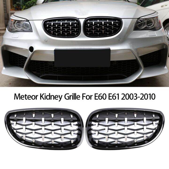 Front Bumper Kidney Grill Diamond Grille for BMW E60 E61 5Series 550I ...