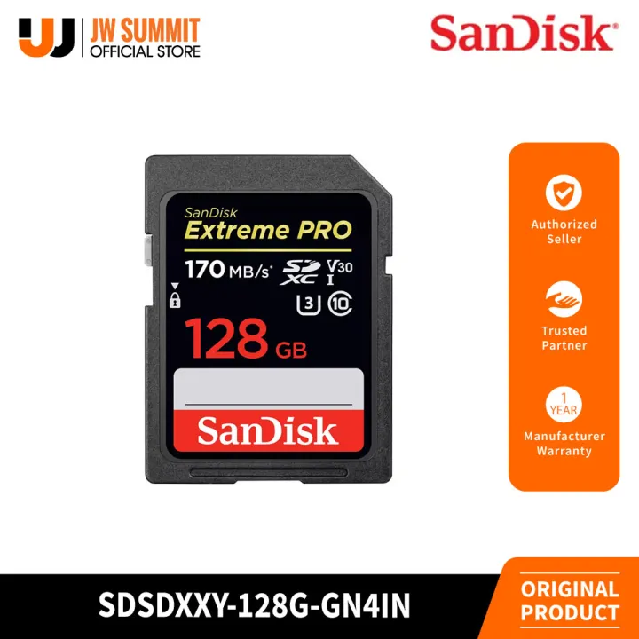 SanDisk Extreme Pro 128GB SDXC UHS-I SD Card Memory Card (SDSDXXY-128G-GN4IN) | Lazada PH