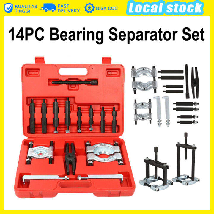 14 PCS Bearing Separator Set Mechanical Bearing Remover Tool Kit Chuck ...