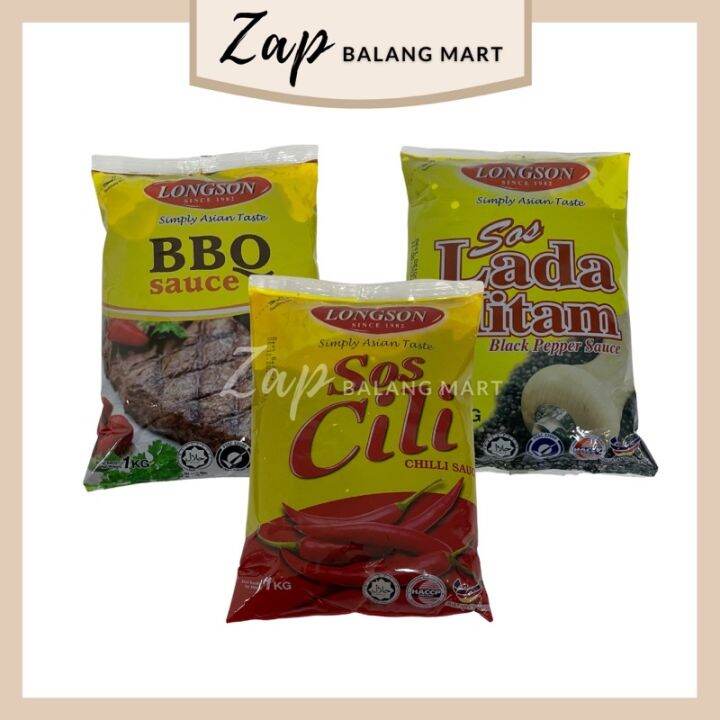 HALAL Longson Chili Sauce Cili Sos Black Pepper Lada Hitam BBQ Sauce ...