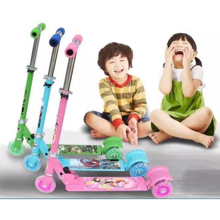 Folding Ride-On Push Scooter for Kids with Laser Wheel with Box | Lazada PH