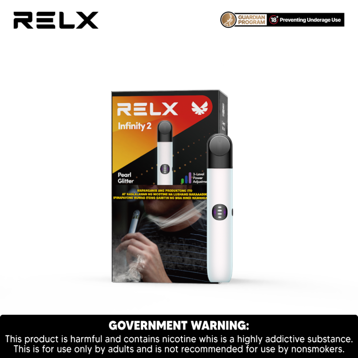 RELX Infinity 2 Single Blue Pearl Glitter GHW Ecig Original Smart Vape ...