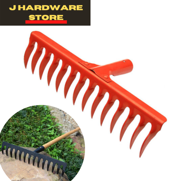 Carbon Steel Rake Head for Garden Loose soil Dry grass leaves | Lazada PH