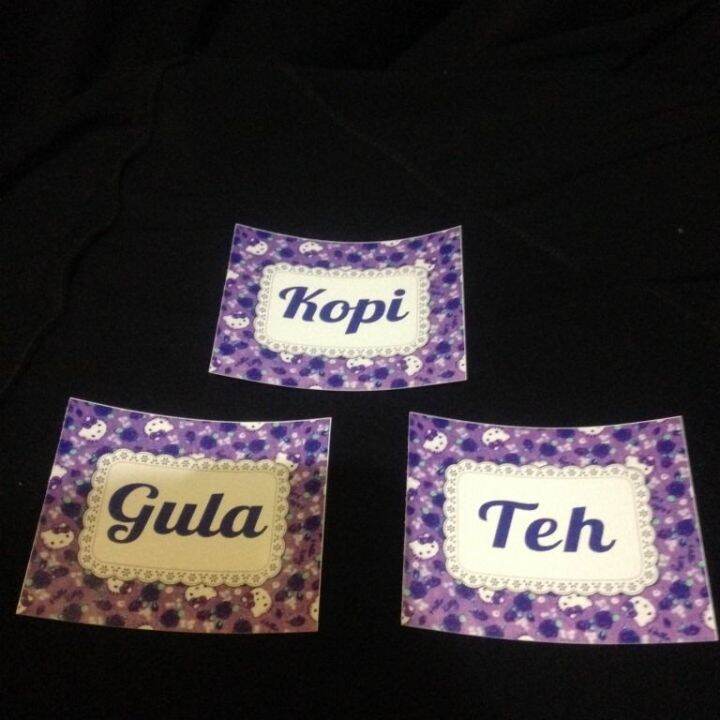 (KODE D6) STIKER TOPLES GULA KOPI TEH | LABEL WADAH GULA KOPI TEH ...