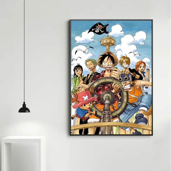 One Piece Canvas Poster Japanese Anime Painting Modern Art Wall Decor ...