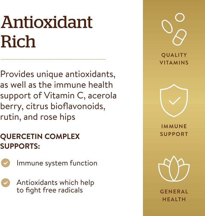 Solgar Quercetin Complex with Ester-C Plus, 100 Vegetable Capsules ...