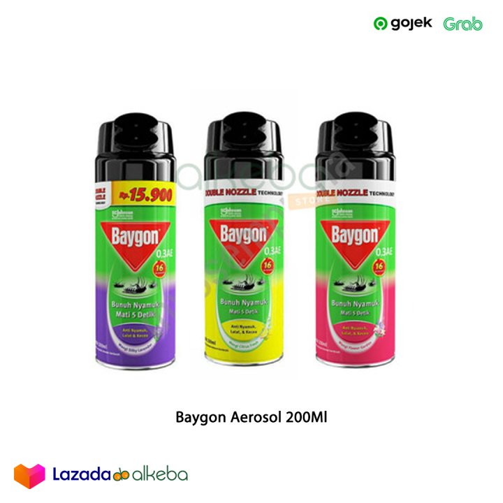 Baygon Aerosol 200Ml Obat Nyamuk Spray Semprot Aerosol Pembasmi ...
